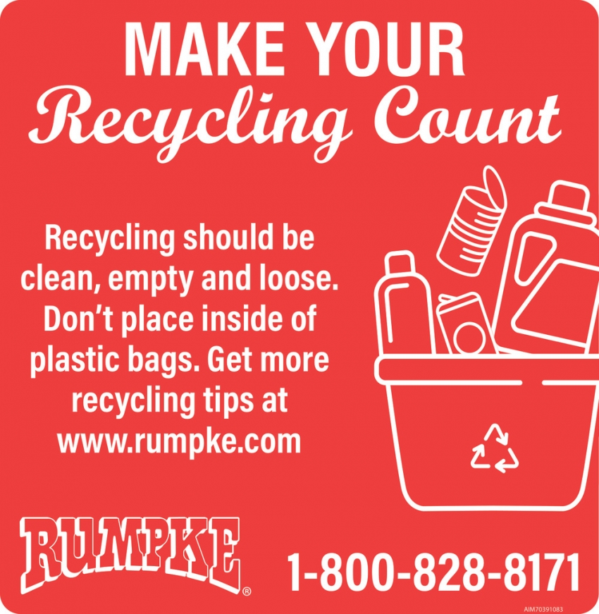 Make Your Recycling Count, Rumpke Greenville